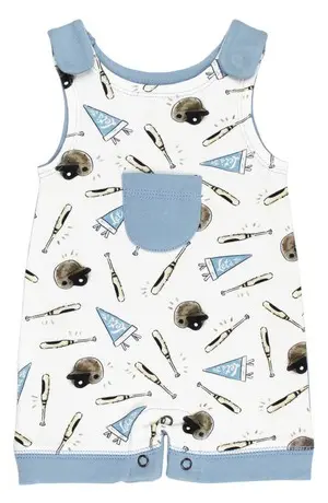 L'OVEDBABY Print Sleeveless Organic Cotton Pocket Romper - Let's Go