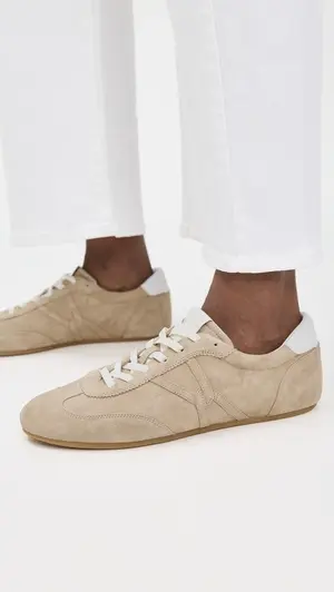 Veronica Beard Riviera Lace-up Sneakers - Sand/lily