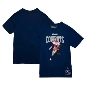 Mitchell & Ness Emmitt Smith Dallas Cowboys Sideline Retired Player T-shirt - Navy