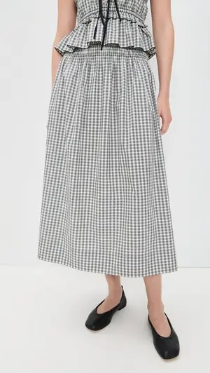Rails Alessa Skirt - Ivory Jet Gingham