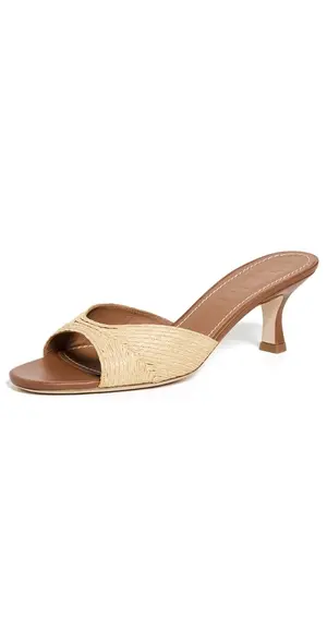 Staud Brigitte Mules - Natural Raffia