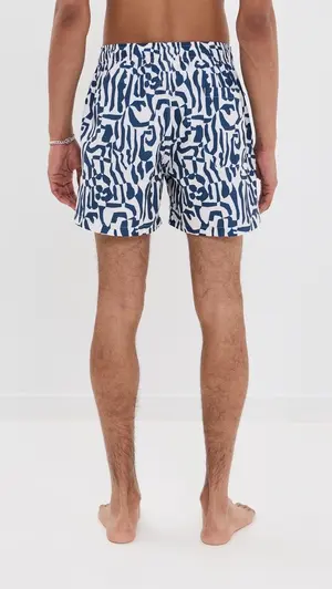 Oas Marbling Swim Shorts - Multi