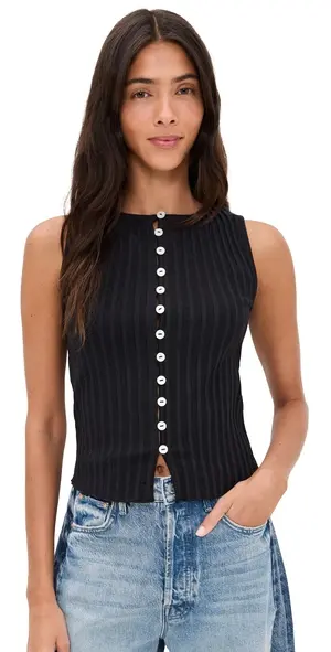 Free People Tilly Vest - Black