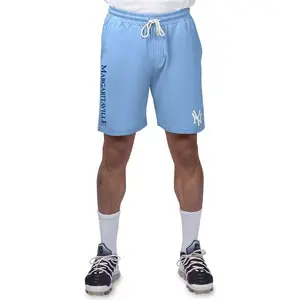 MARGARITAVILLE New York Yankees Peached French Terry Shorts - Light Blue