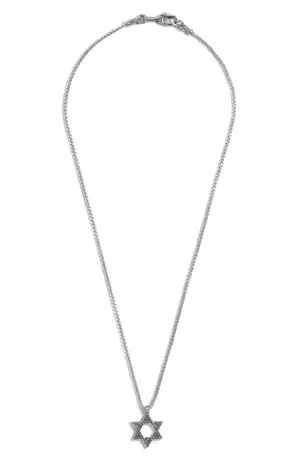 JONAS STUDIO Star Of David Pendant Necklace - Silver