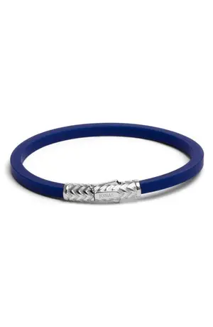JONAS STUDIO Jonas Studio Rubber And Sterling Silver Bracelet Blue