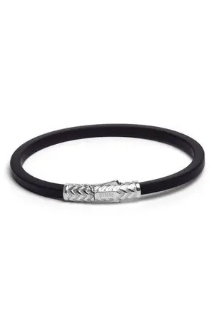JONAS STUDIO Jonas Studio Rubber And Sterling Silver Bracelet Jet