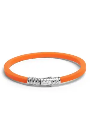 JONAS STUDIO Rubber And Sterling Silver Bracelet - Orange
