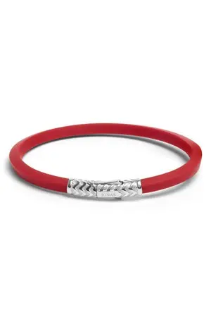 JONAS STUDIO Jonas Studio Rubber And Sterling Silver Bracelet Red