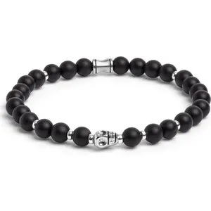 JONAS STUDIO Skull Semiprecious Bead Bracelet - Jet