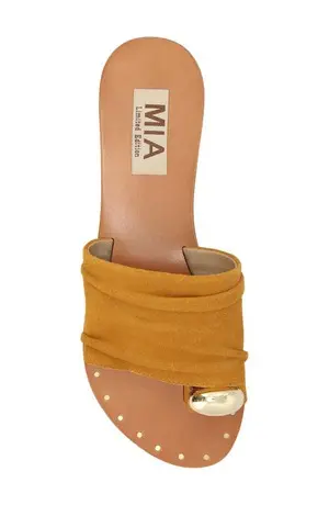 Mia Tiffani Slide Sandal - Mustard