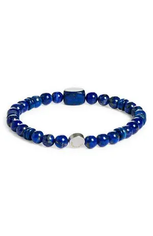 Caputo & Co Caputo & Co. Lapis Lazuli Beaded Stretch Bracelet Lapis Lazuli