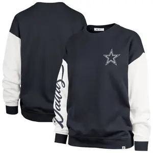 '47 Blue Dallas Cowboys Double Header Rise Andie Pullover Sweatshirt
