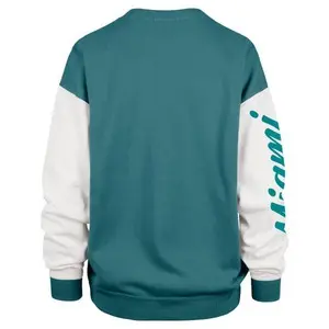 '47 Miami Dolphins Double Header Rise Andie Pullover Sweatshirt