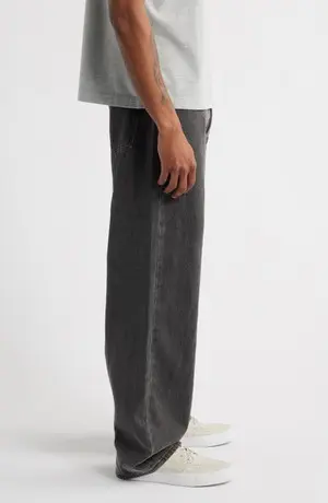 SANTO STUDIO Medici Wide-leg Jeans - Black Stone Washed