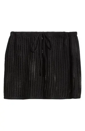 Elan Open Stitch Cover-up Miniskirt