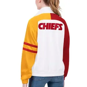 STARTER Kansas City Chiefs Curve Ball Raglan Full-zip Track Jacket