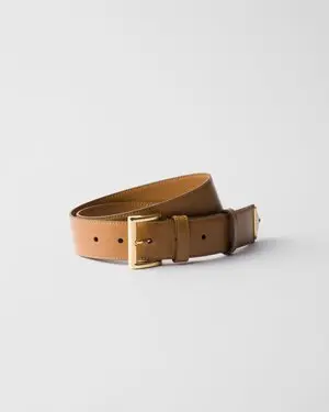 Prada Leather Belt - Caramel