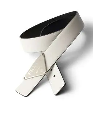 Prada Enameled-metal Buckle - Neutral