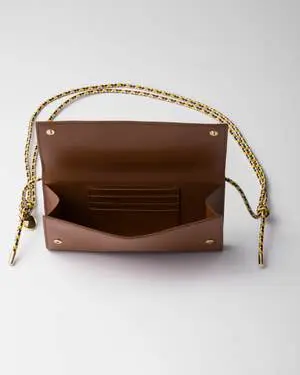 Prada Wallet With Leather Shoulder Strap
