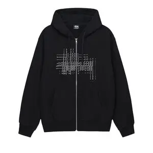 StÜssy Refracted Zip Hoodie - Black