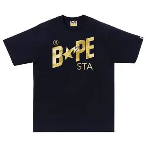 A BATHING APE Color Camo Sta Logo Tee - Blue