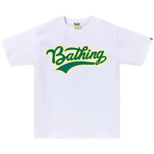A BATHING APE Varsity Baseball Logo Tee - White