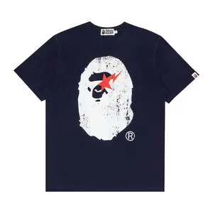 BAPE Ape Head Indigo Tee 'light Indigo' Blue
