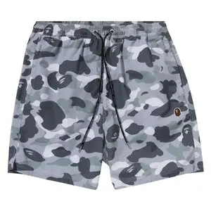 A BATHING APE City Camo Ape Head Beach Shorts - Grey