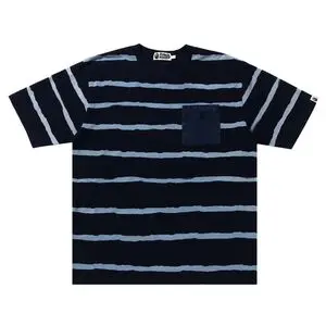 A BATHING APE Discharge Print Relaxed Fit Tee 'indigo
