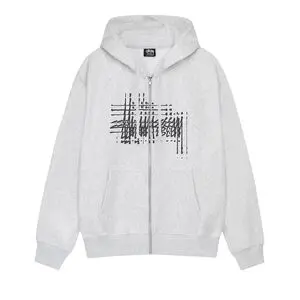 StÜssy Refracted Zip Hoodie - Grey