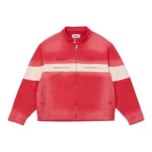 PALACE Washed Moto Jacket - Red