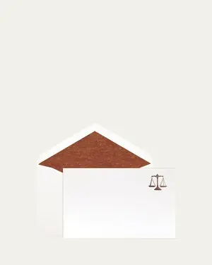 BELL'INVITO Justice Scales Stationery Boxed Set Of 12 - Copper