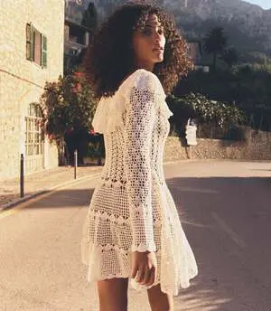 DÔEN Capucine Crochet Dress - Pearl