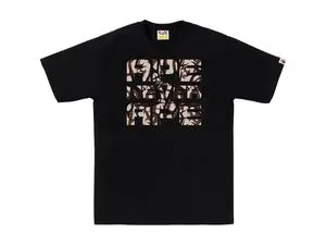 BAPE Trial Camo Asnka Tee Shirt Black/beige