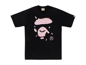 A BATHING APE Sakura Ape Face Tee Shirt - Black