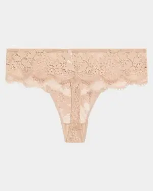THIRDLOVE All Day Lace Thong - Medium Beige