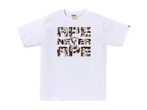 BAPE Trial Camo Asnka Tee Shirt White/beige