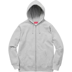 Supreme Rib Logo Zip-up Hoodie