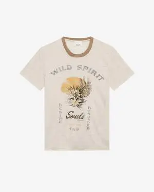 MARANT ETOILE Kiliann Printed T-shirt - Ecru/sand