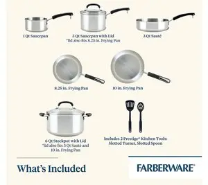 FARBERWARE Brilliance Stainless Steel Cookware 0 Pc Set