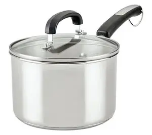 FARBERWARE Brilliance Stainless Steel Saucepan Ith Lid 3 Qt - Silver