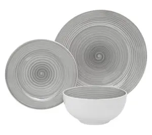 GODINGER Spiral Porcelain 12-piece Dinnerware Set - One-color