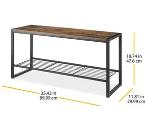 WHITMOR Modern Industrial Entryway Bench