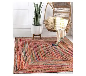 OX BAY TRADING CO. Ox Bay Ingrid Cotton And Jute Rainbow Indoor 5' X 7'6' Rug - One-color