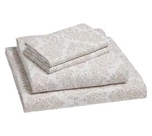 Tahari Home Damask Triple Brushed Sheet Set, Fu Ll