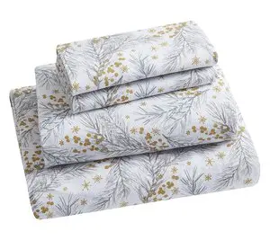 Tahari Home Pine Cotton Flannel Sheet Set, Full