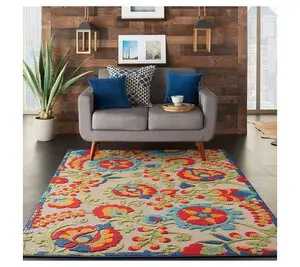 NOURISON HOME Aloha Farmhouse 5'3' X 7'5' Rug - One-color