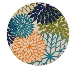 NOURISON HOME Aloha Tropical 7'10' X Round Rug