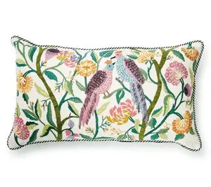 MACKENZIE-CHILDS Carnivale Two Birds Lumbar Thr W Pillow - One-color